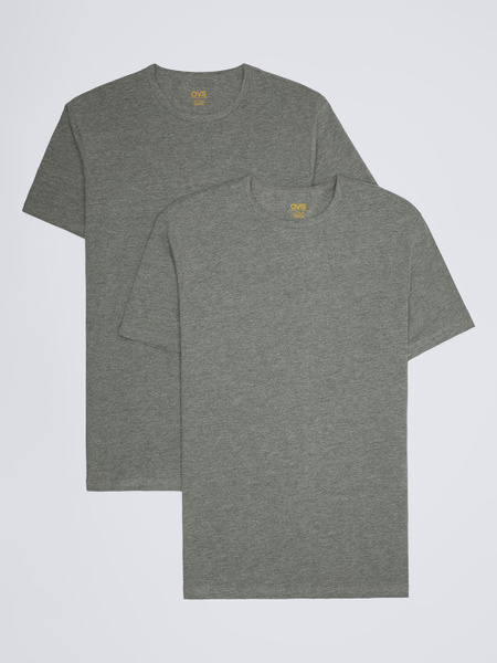 Футболка для дома OVS, размер 46, 48, цвет medium grey melange, 70% cotton 25% viscose 5% ...