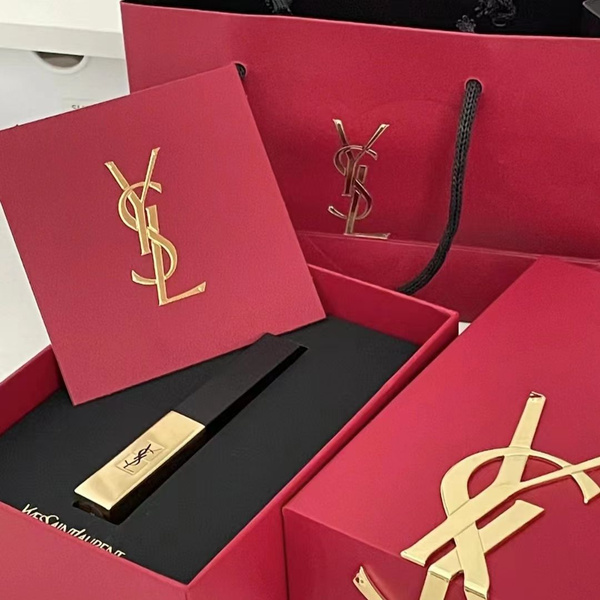 YSL Saint Laurent Губная помада Little Gold Bar 27 Red Counter Gift Set ...
