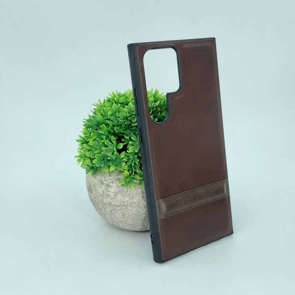 Премиальный кожаный чехол / Leather case / PULOKA CLASSIC / для Samsung ...