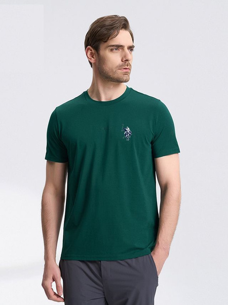 Футболка USPA, размер 48, цвет зеленый, 100%cotton - купить по выгодной ...