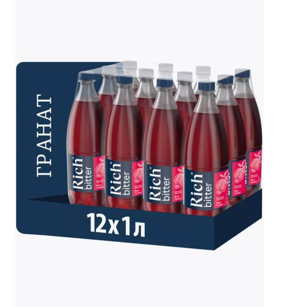 RICH 1,0л Гранат газ.напиток - купить с доставкой по выгодным ценам в интернет-магазине OZON ...