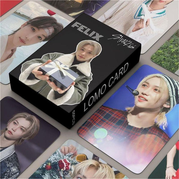 55 карт / комплект Kpop Stray Kids Felix Lomo Элегантный фотоальбом ...