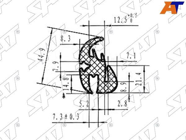 Молдинг лобового стекла Man F-Series 86-95 Shaanxi Shacman 06- SAT TD ...