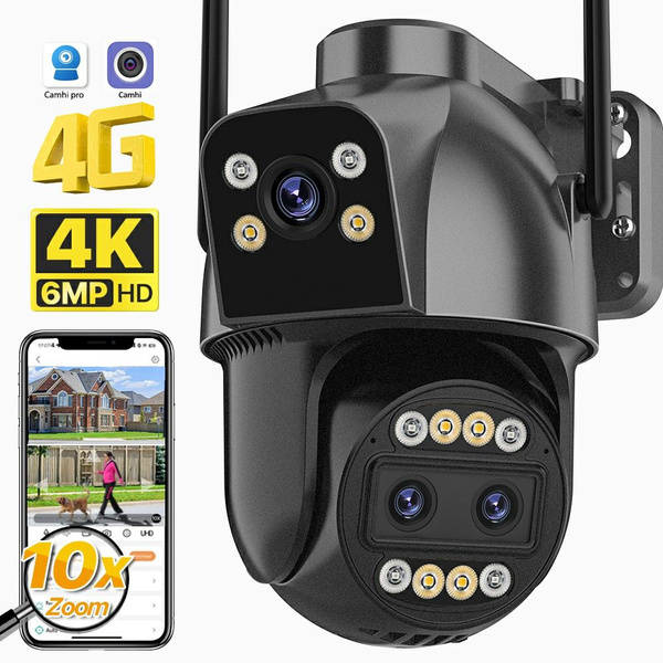 Характеристики 4g камера видеонаблюдения уличная, 6MП 4K Ультра HD ...