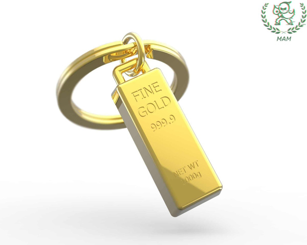 Брелок для ключей Metalmorphose Слиток золота для автомобиля, мотоцикла ...