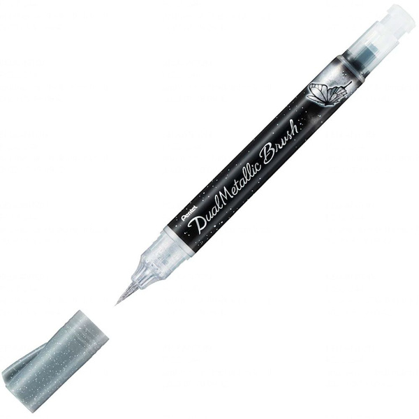 Маркер-кисть "Dual Metallic Brush" серебристый металлик - купить с ...