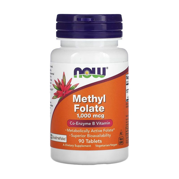 Now Foods Метилфолат Биоактивная Натуральная Фолиевая Кислота 90 ...