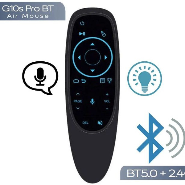 Пульт ДУ ClickPDU с гироскопом и подсветкой Air Mouse G10BTS Pro ...