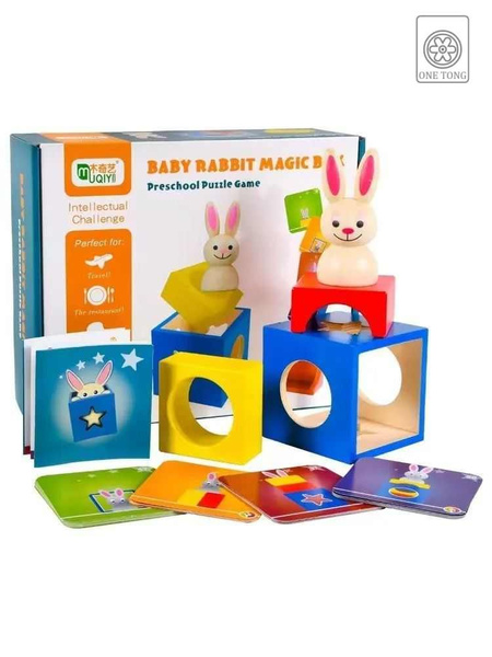 Логическая игра Bondibon деревянная головоломка Застенчивый Кролик ...