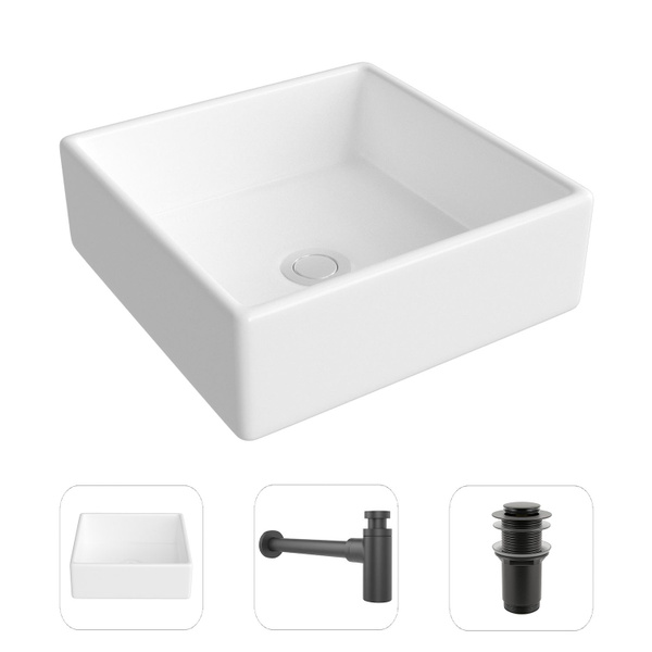 Раковина Helmken Helmken67638000_01.1x38 см, белый, черный купить по доступной цене с доставкой ...