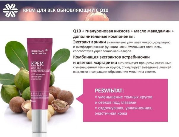 Крем для век обновляющий с Q10 - косметика с комплексом ENDEMIX купить ...