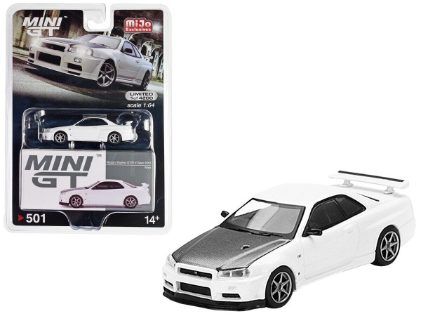 Модель коллекционная Mini GT Nissan Skyline GT-R (R34) V-Spec II N1 White - купить в интернет ...