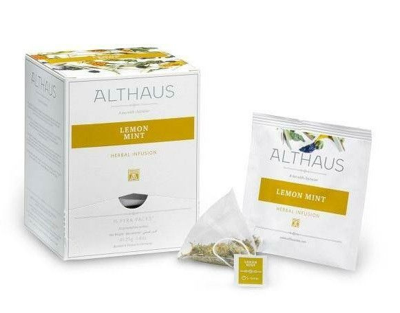 Althaus Lemon Mint Pyra-Pack 15 пак х 2,75 г чайный напиток в ...