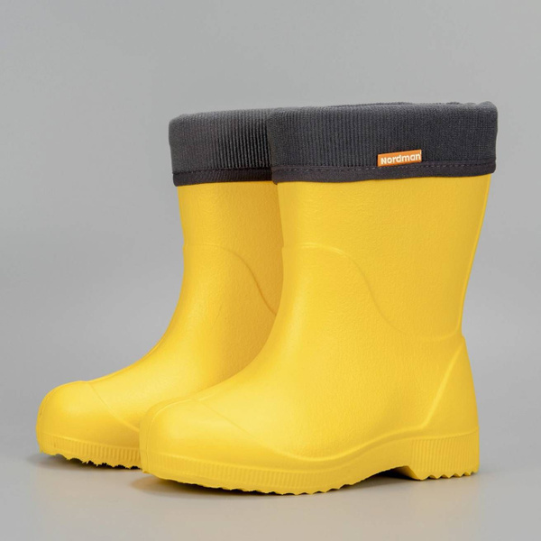 Сапоги резиновые Девочки Nordman 6 желтый EVA Россия Без застёжки Демисезон Съёмная стелька Без ...