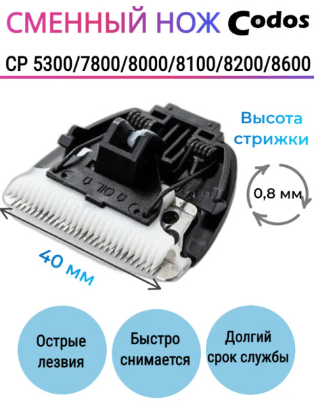 Насадка для стрижки животных Codos нож для машинки CP-9580,CP-9600,СР ...