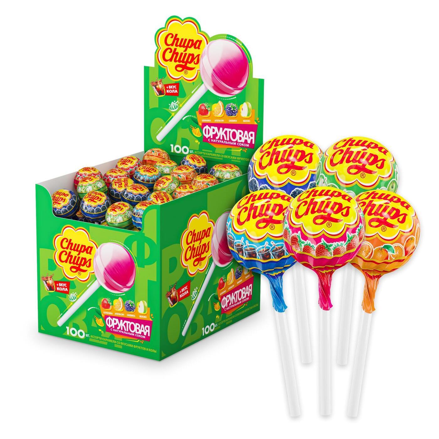 Характеристики Chupa Chups карамель Ассорти, 100 шт по 12 г, подробное ...
