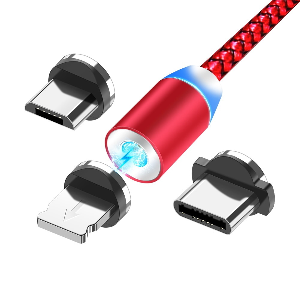 Кабель Магнитный 3 в 1 Type-c Lightning MicroUSB X-Cable Metal magnetic ...