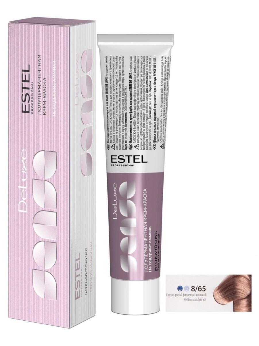 ESTEL PROFESSIONAL Краска для волос SENSE DE LUXE 8/65, светло-русый ...