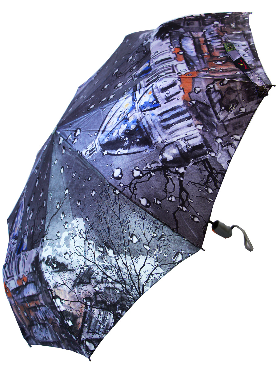Зонт Popular Umbrella, Автомат, 3 сложения, серый, синий купить по ...