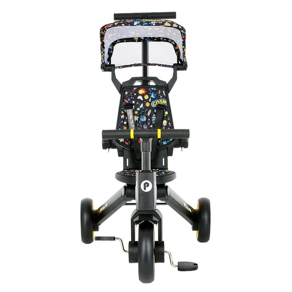 Детский велосипед трехколесный Pituso Leve складной с родительской ручкой Yellow/Желтый купить ...