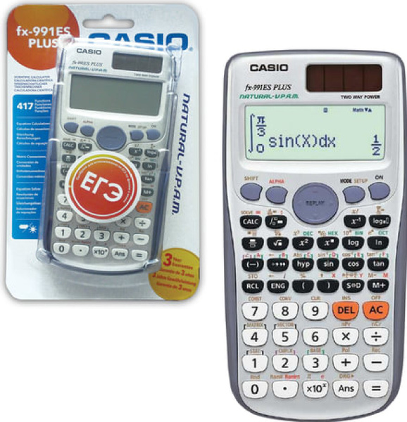 Калькулятор инженерный CASIO FX-991ES PLUS-2SETD (162х77 мм), 417 ...