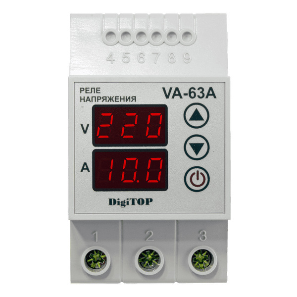Реле напряжения/тока DigiTOP VA-63A - купить по выгодной цене в интернет-магазине OZON (1182613248)