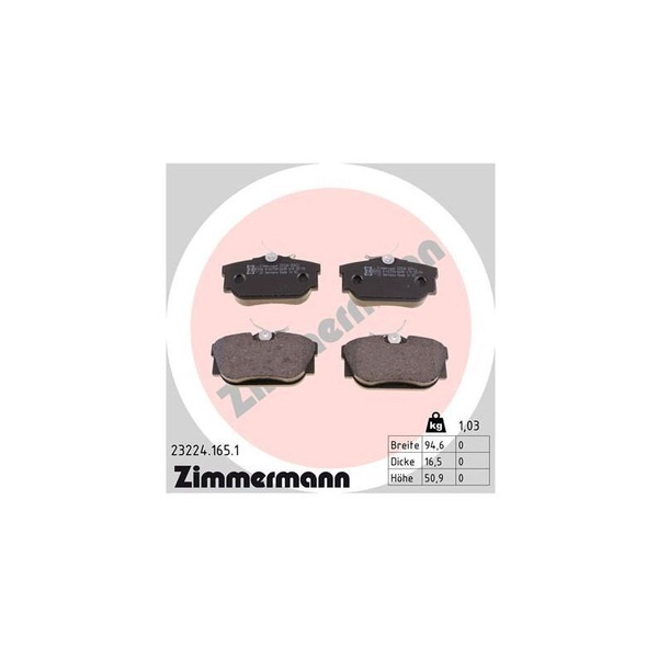 Колодки тормозные Zimmermann 232241651 - купить по низким ценам в ...