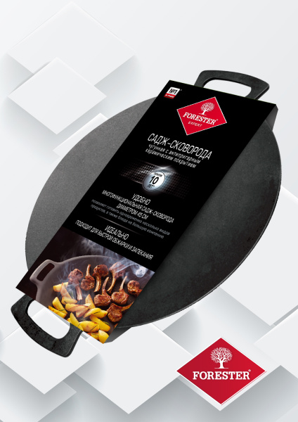 Садж-сковорода чугунная Forester CI-02 купить c доставкой на OZON по низкой цене (1872441011)