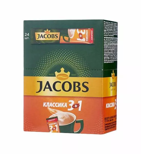 Кофе Jacobs 3в1 Классика растворимый 24х12г - купить с доставкой по ...