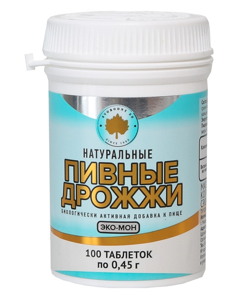 Пивные дрожжи ЭКО-МОН Натуральные 100 табл. - купить с доставкой по ...