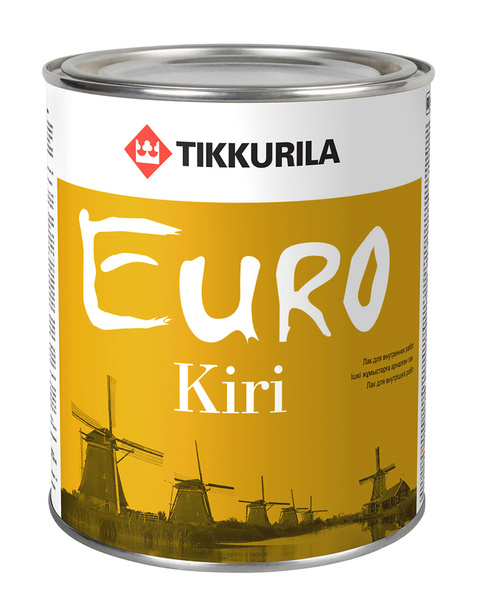 Лак Tikkurila паркетный EURO KIRI EP гл 0,9л купить на OZON по низкой ...