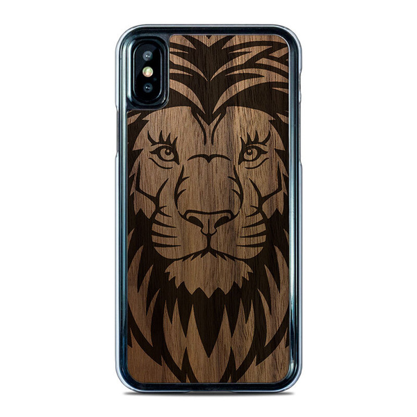 Деревянный чехол с гравировкой "Лев" для iPhone X/Xs, iWoody - купить с ...