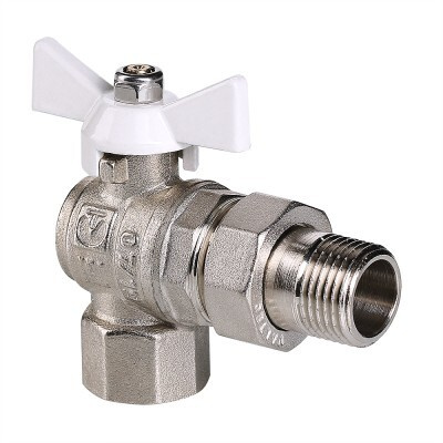 Кран шаровой VALTEC BASE угловой с полусгоном 3/4" VALTEC BASE VT.228.NW.05 (комплект 2шт ...