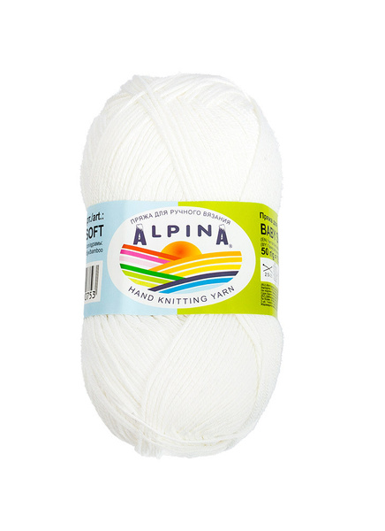 Пряжа Alpina "BABY SUPER SOFT" 50% хлопок, 50% бамбук 10 мотков 50 г ...