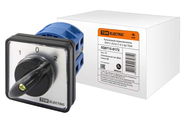 Кулачковый переключатель КПУ11-25/52 (1-0-2 2р) TDM - купить по выгодной цене в интернет ...