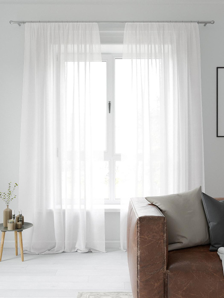 AT HOME Тюль высота 260 см, ширина 200 см, крепление - Лента, 123602 ...