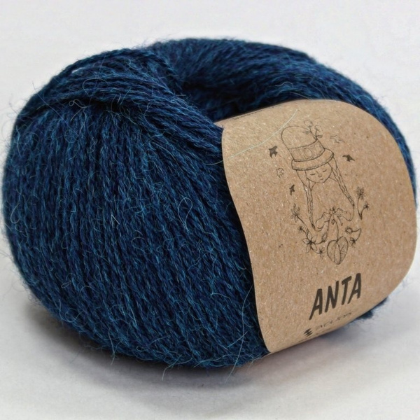 Пряжа Anta Inca Tops цвет 760 синий, 5шт*(150м/50г), 100% альпака ...
