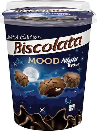 Печенье Solen Biscolata MOOD Night Bitter, с шоколадом, 125 г - купить ...