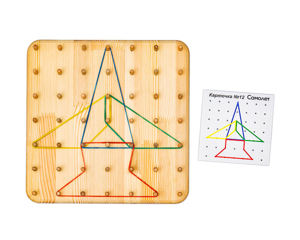 Smile Decor Развивающее пособие из дерева Геоборд - купить с доставкой ...