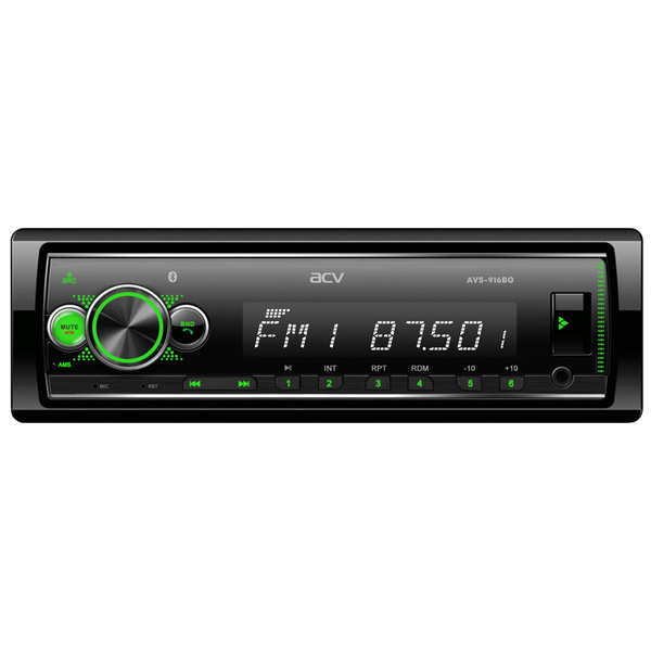 Автомагнитола ACV AVS-916 BG (USB, Bluetooth, зелёная подсветка).1 DIN - купить в интернет ...