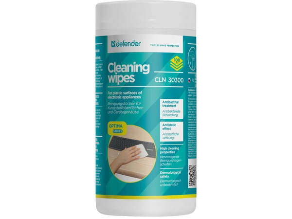 Салфетки для электроники Defender Optima 100 штук в тубе - купить с ...