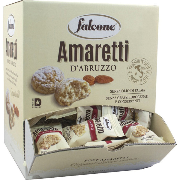 Печенье сдобное FALCONE "Amaretti" мягкое classico, 1 кг (100 шт. по 10 ...