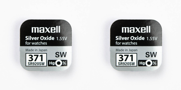Батарейка для часов Maxell 371 (SR920SW) 2шт - купить с доставкой по ...