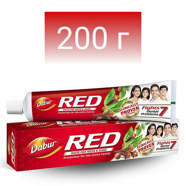 Dabur RED Зубная паста Ред аюрведическая красная / Дабур Ред / 200 г 3 ...