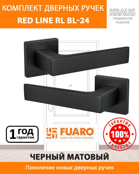 Ручка Fuaro (Фуаро) раздельная для металлических и межкомнатных дверей ...