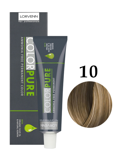 LORVENN HAIR PROFESSIONALS Краска COLOR PURE для окрашивания волос 10 ...