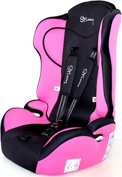 Автокресло 513 без вкладыша "Мони" (Розовый) Stiony 1-2-3 от 9 до 36 кг ...