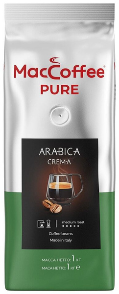 Кофе в зернах MacCoffee Pure Arabica Crema 1кг 1шт - купить с доставкой ...