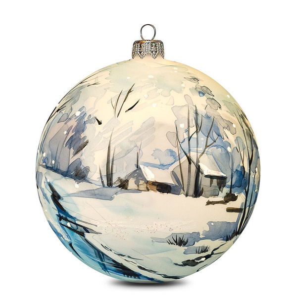 Елочный шар Винтажный Шар "Зима", диаметр 10 см, купить по выгодной ...