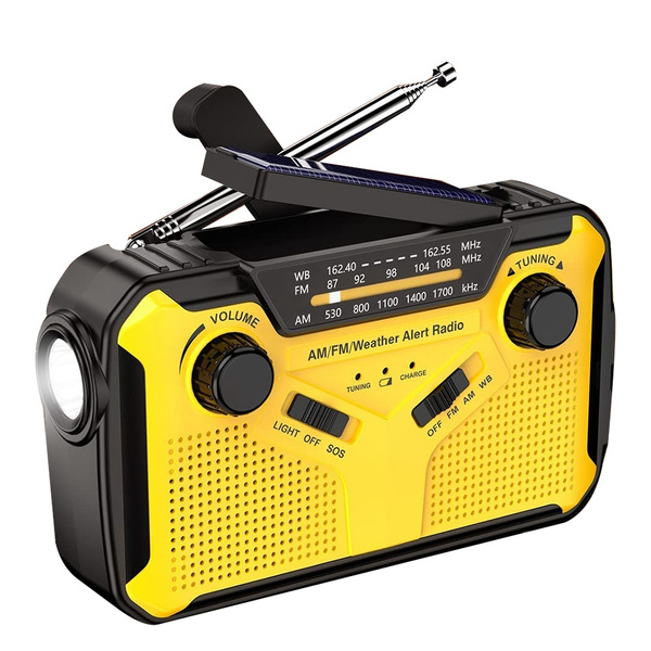 Солнечное радио с ручным управлением метеорологическое радио AM FM со ...